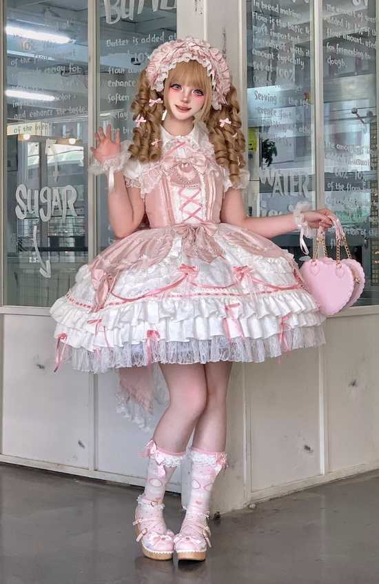 [Reservation Product] Magical Girl Tiered Dress + Full Set + Headdress ...