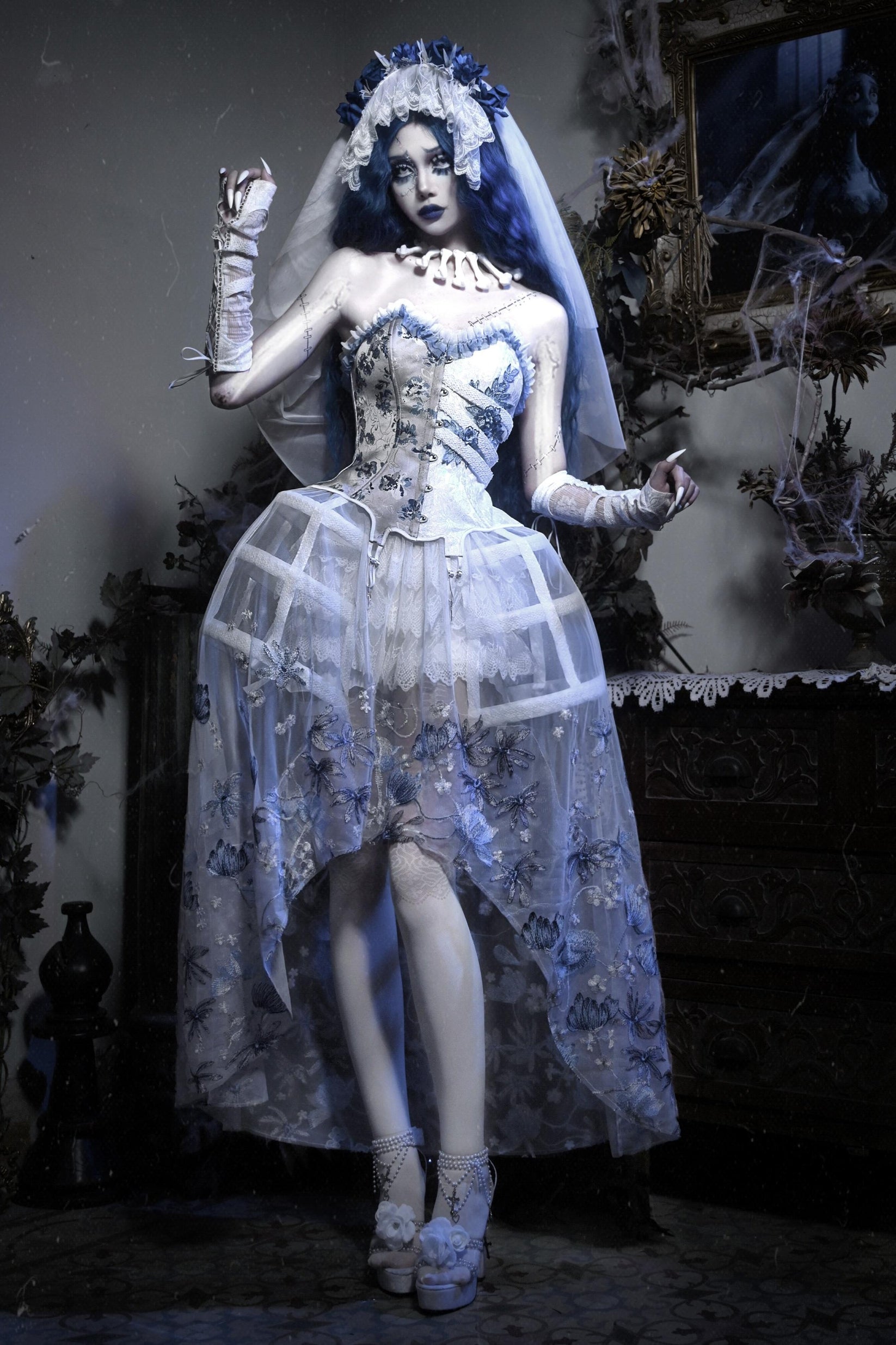 [Reservation product] Zombie Bride Gothic Race Col Set Set – Belchic