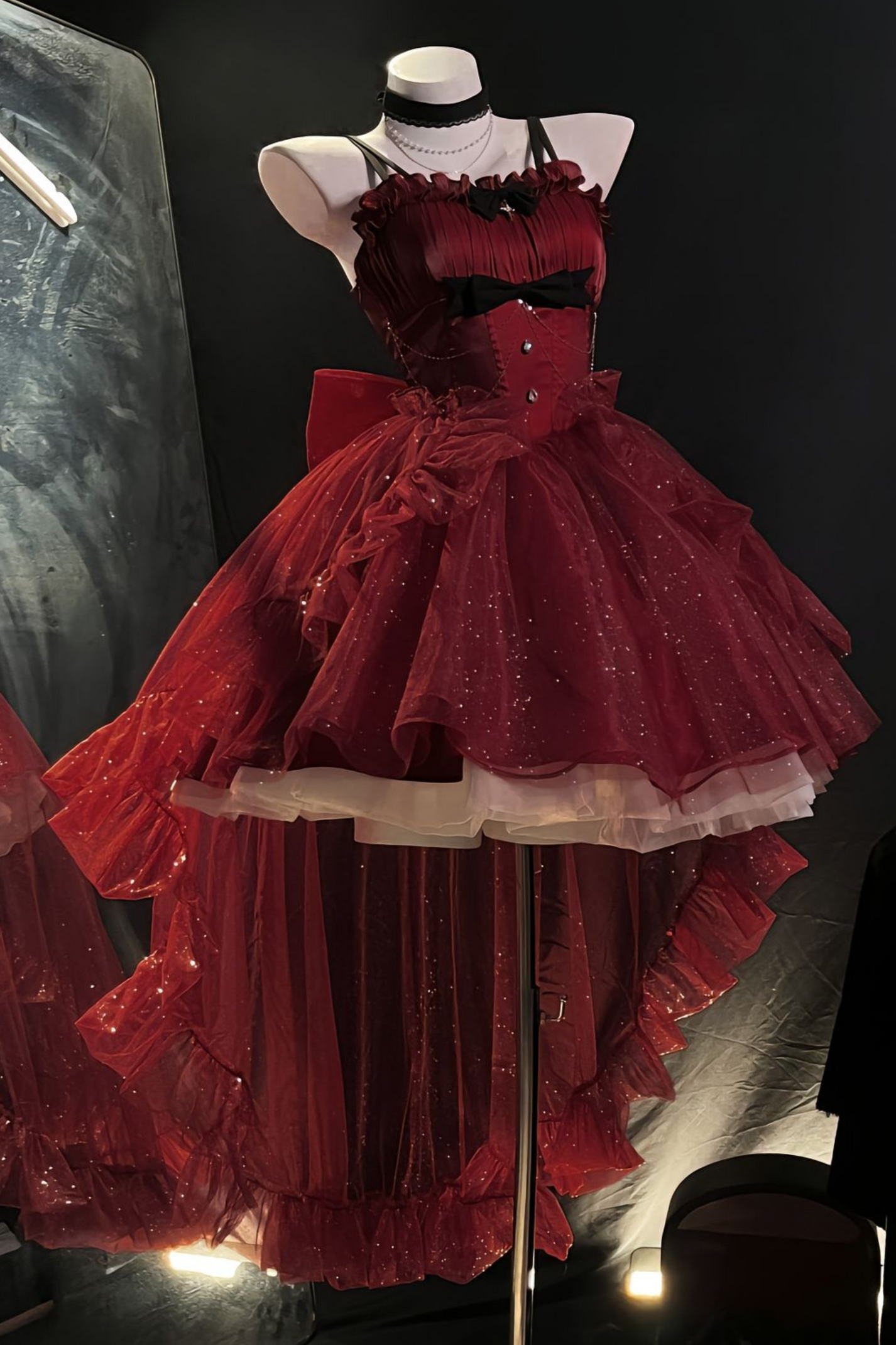 Halloween Red Princess Dress + Tail + Ribbon + Neck Color – Belchic