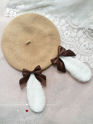 Rabbit ear ribbon beret – Belchic