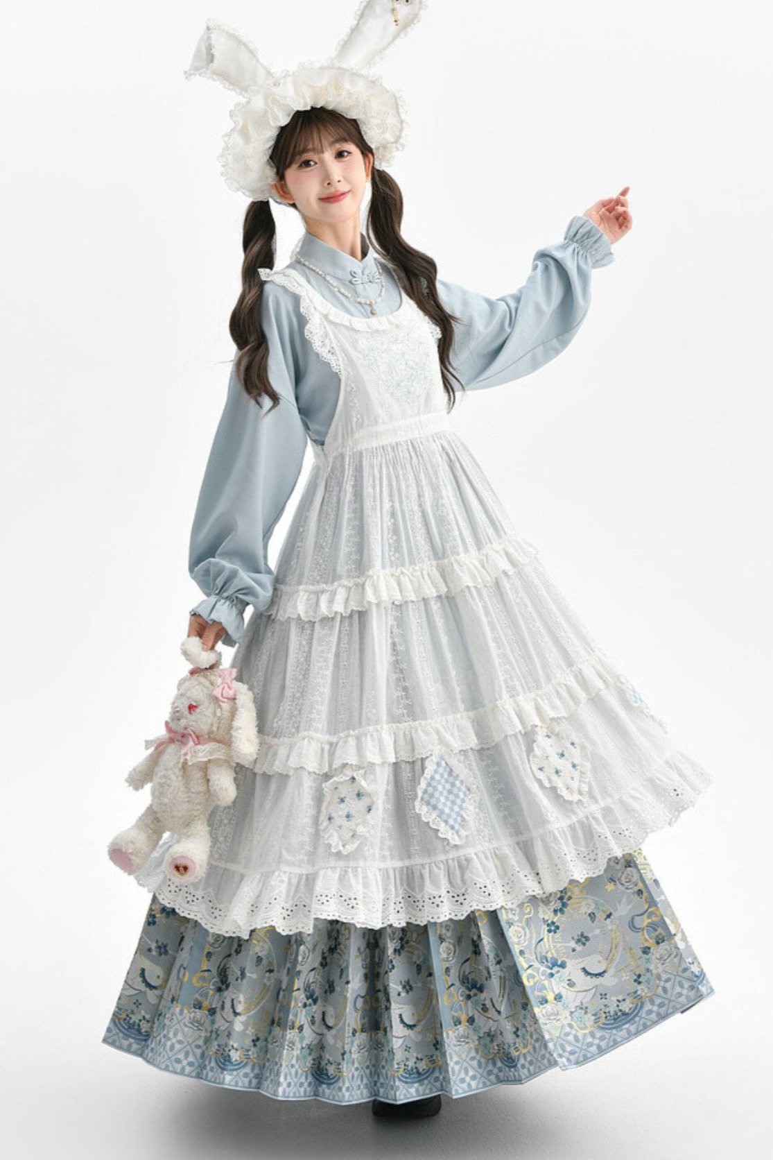 Light Lace Layered Cotton Overdress Set – Belchic