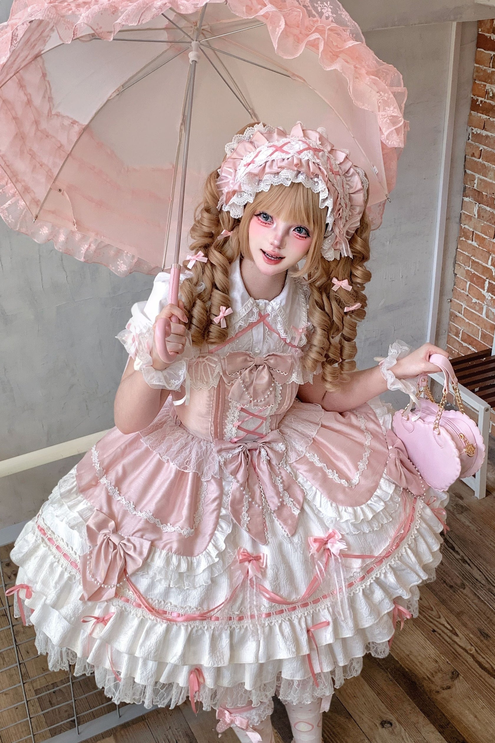 [Reservation Product] Magical Girl Tiered Dress + Full Set + Headdress ...