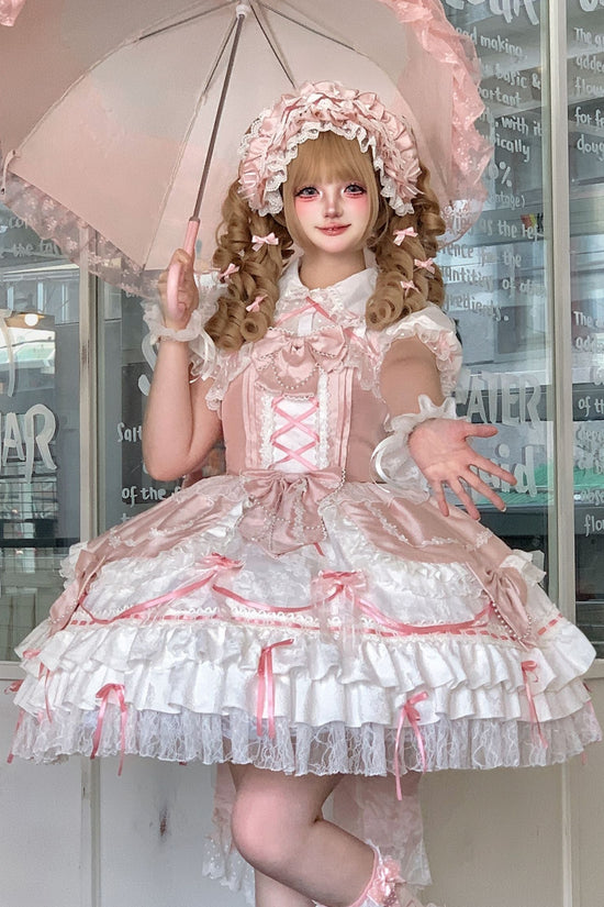[Reservation Product] Magical Girl Tiered Dress + Full Set + Headdress ...