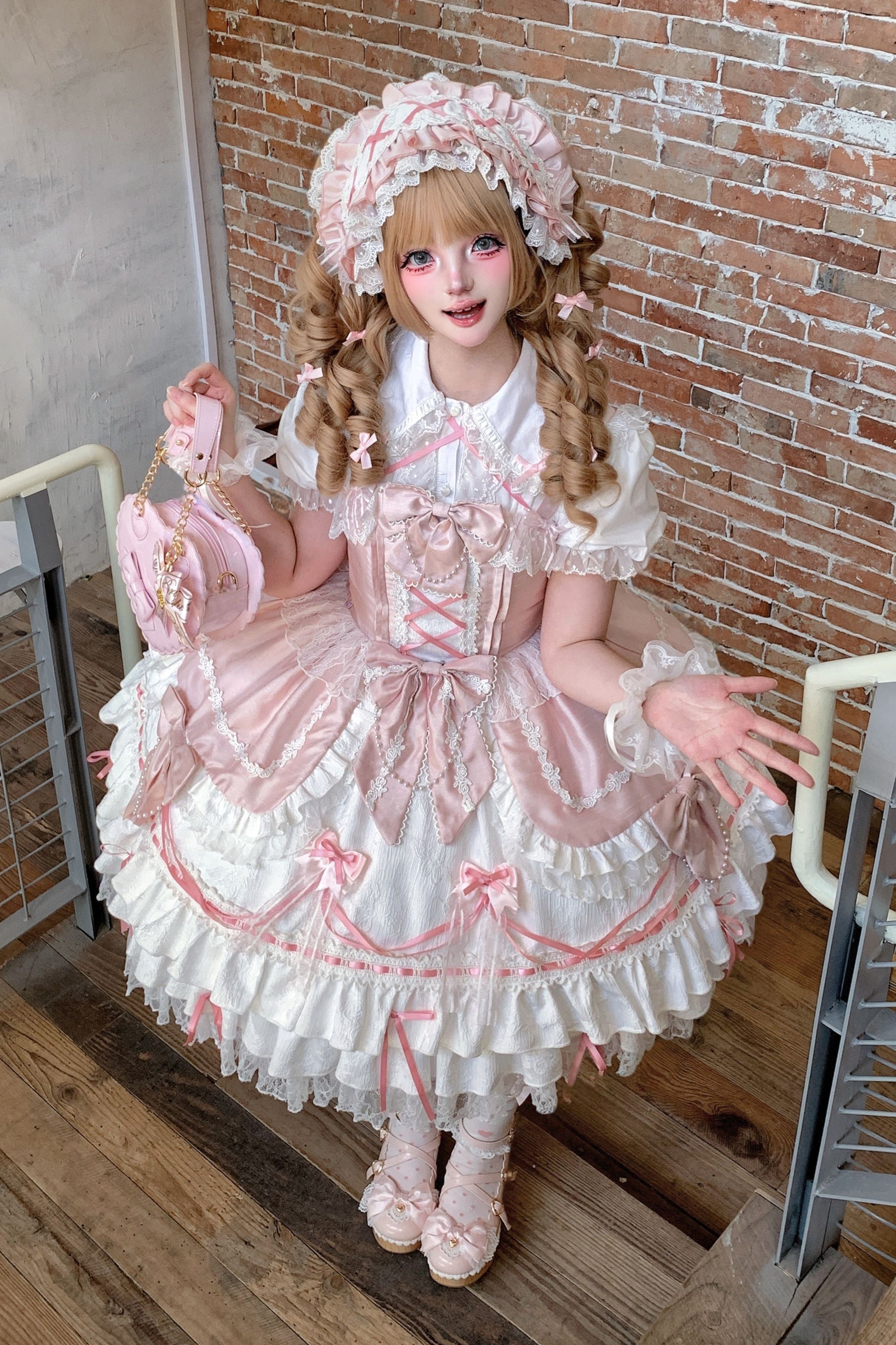 [Reservation Product] Magical Girl Tiered Dress + Full Set + Headdress ...