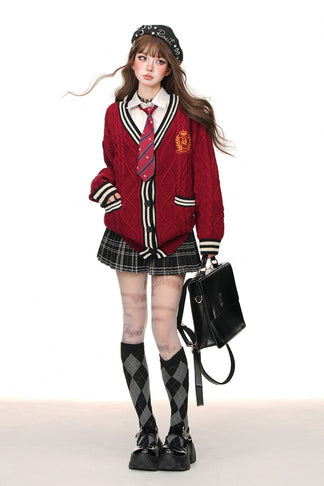 Korean College Style Cardigan – Belchic