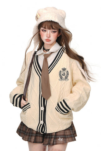 Korean College Style Cardigan – Belchic