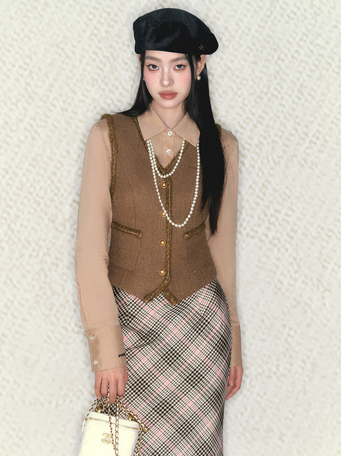 Three Color Small Fragrance Design Stitch Best – Belchic