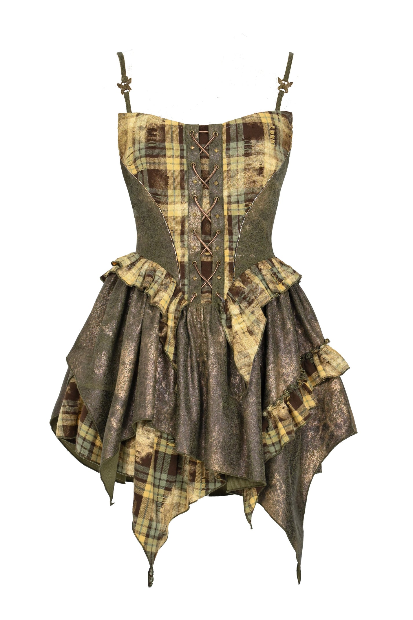 [Pre-order] Y2K Check Retro Suspender Dress – Belchic