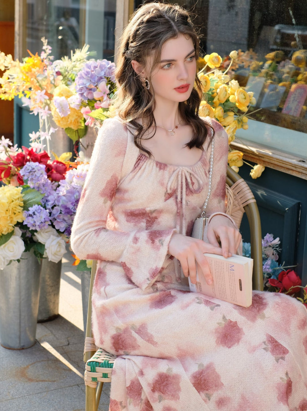 Flower Fairy French Rose Print Lace Dress – Belchic