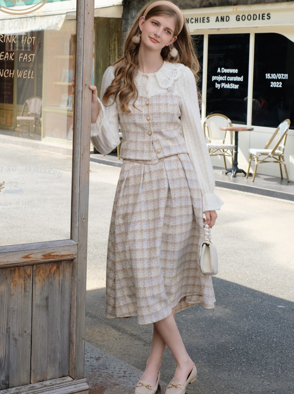 Queen Tiramisu French Check Setup – Belchic