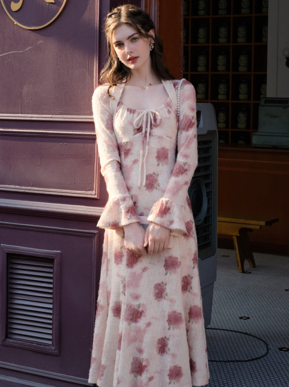 Flower Fairy French Rose Print Lace Dress – Belchic