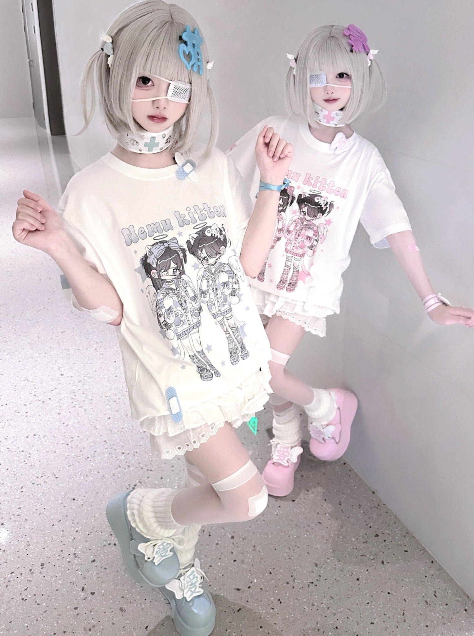 【天使界隈👼】ツインズガールイラストトップス – Belchic