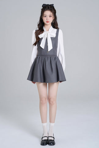 レトロ ツーピースシャツスカートセット – Belchic