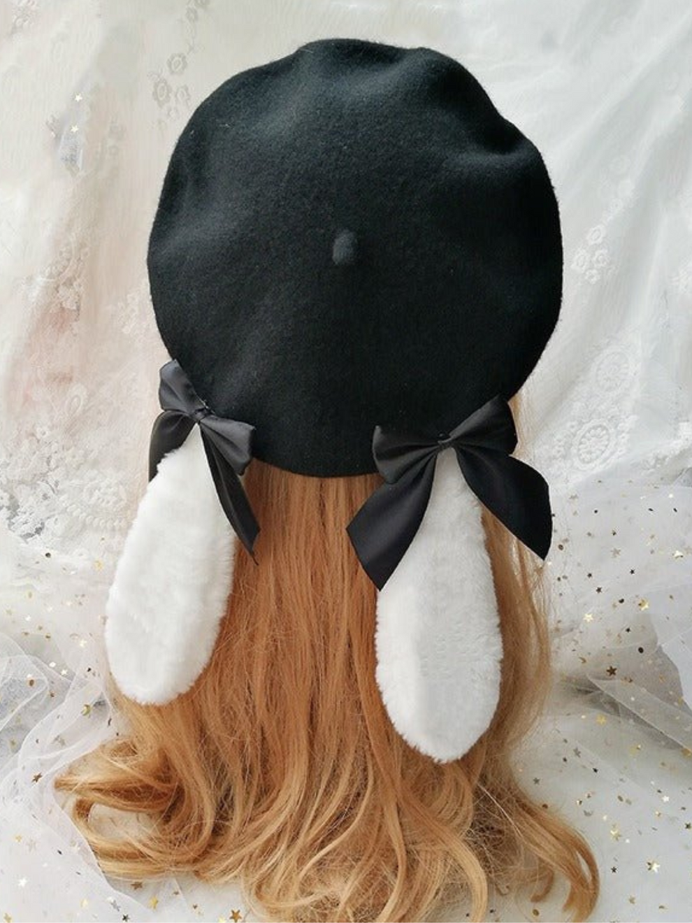 Rabbit ear ribbon beret – Belchic