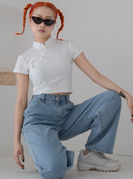 Treat Girl Bread Button Small Top T-shirt – Belchic