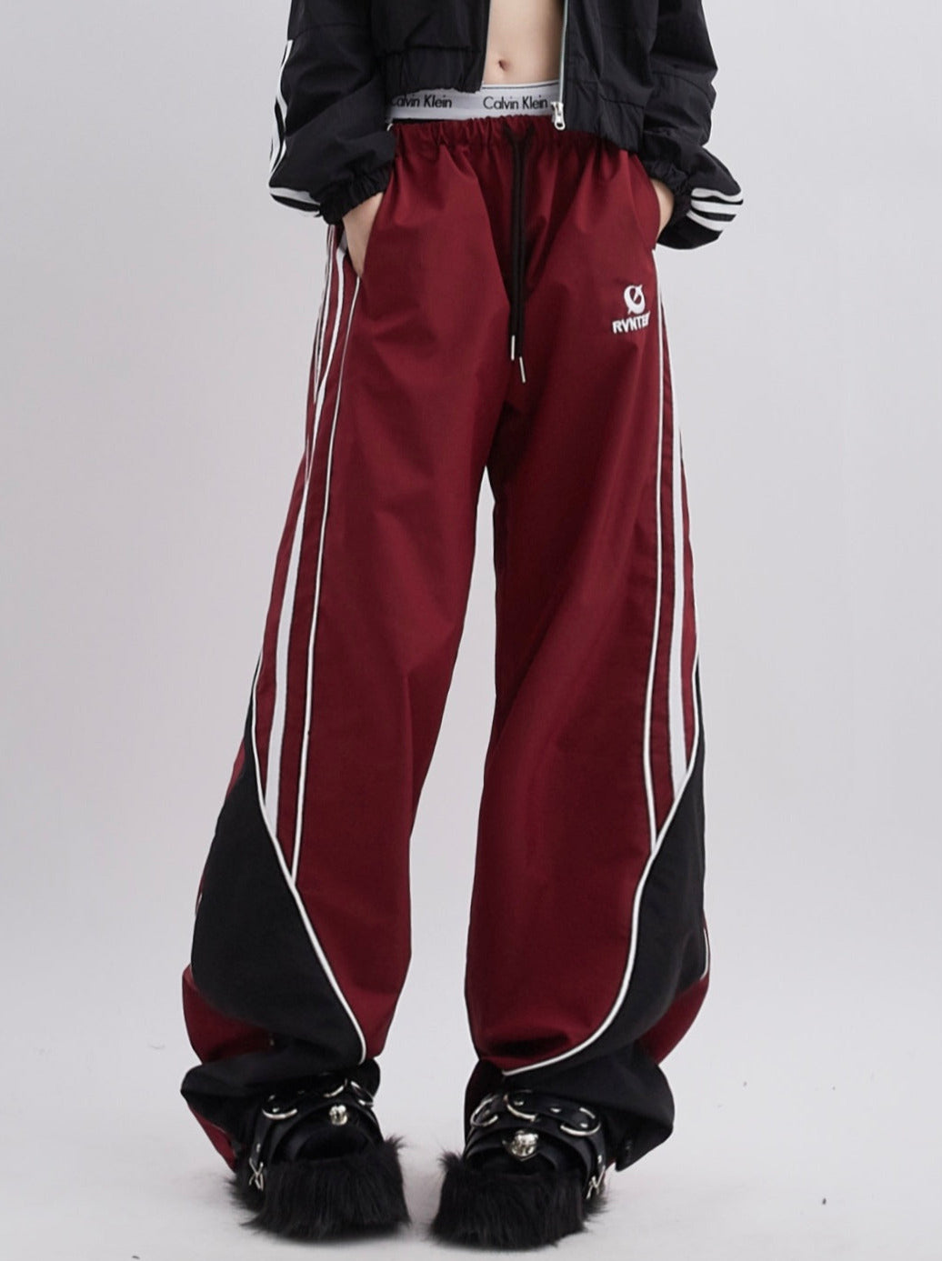 Side Stripe Design Straight Sports Pants – Belchic