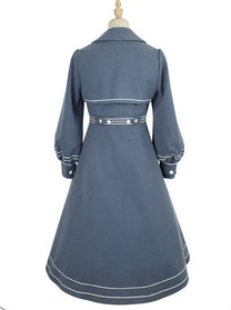 Front button line dress with ribbon + Volume Three Brine embroidery co ...