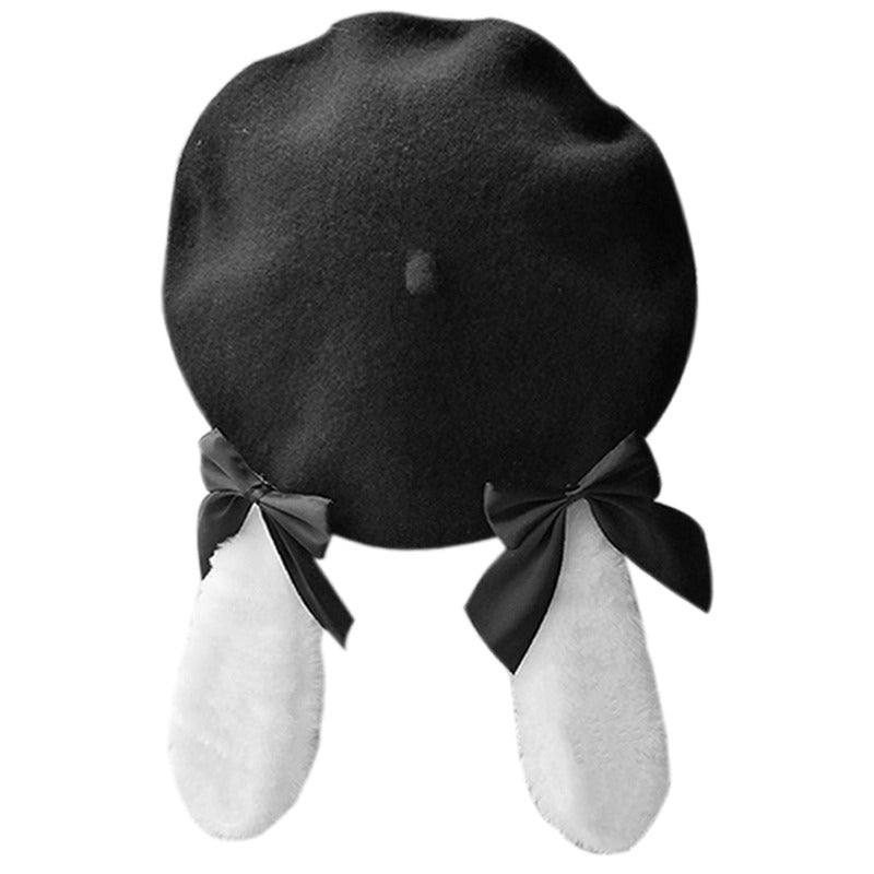 Rabbit ear ribbon beret – Belchic
